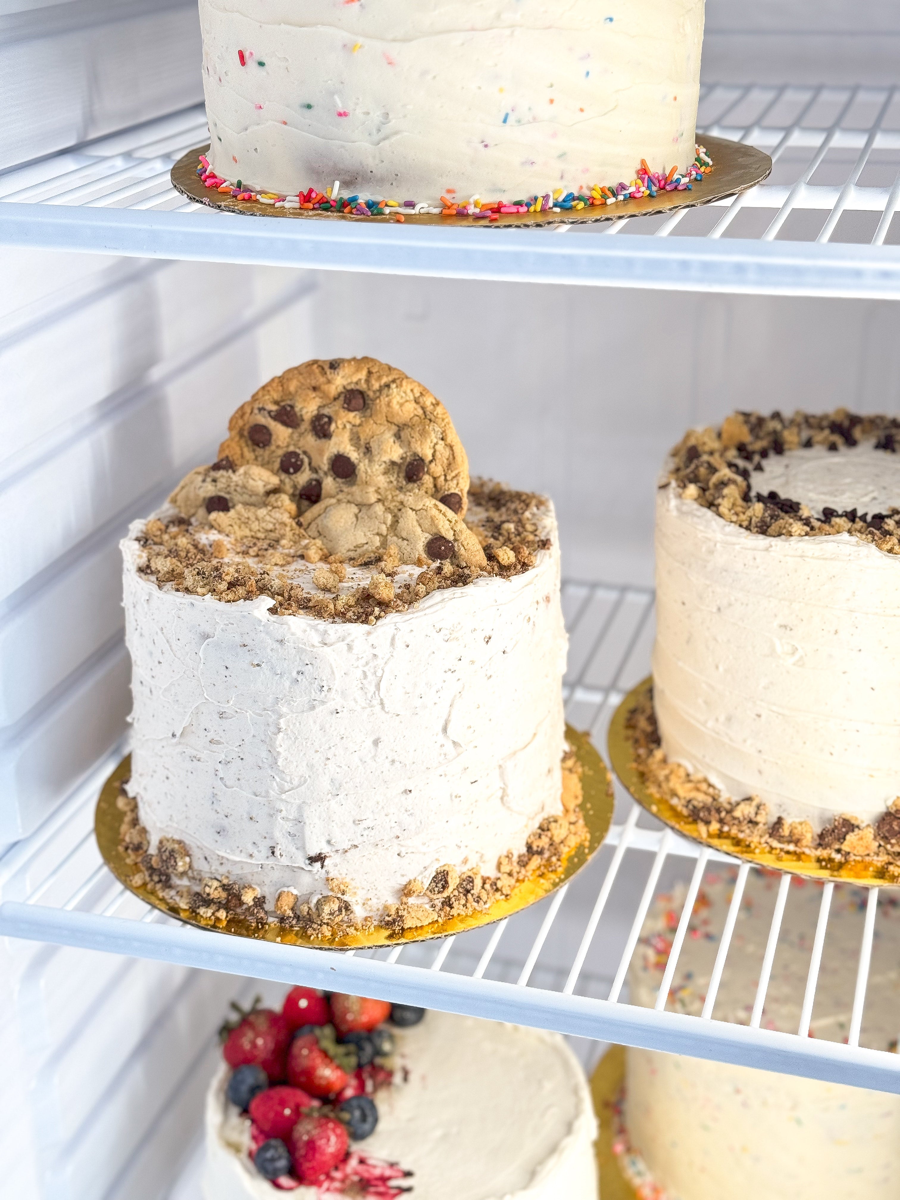 Chocolate Chip Cookie (flavored) Cake | Kassi’s Cookies